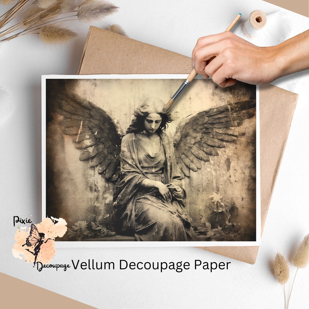 Stone Angel 3 Decoupage Paper US Letter Size, Shipped to You - Etsy