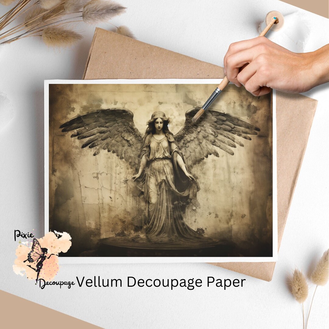 Stone Angel 5 Decoupage Paper US Letter Size, Shipped to You - Etsy