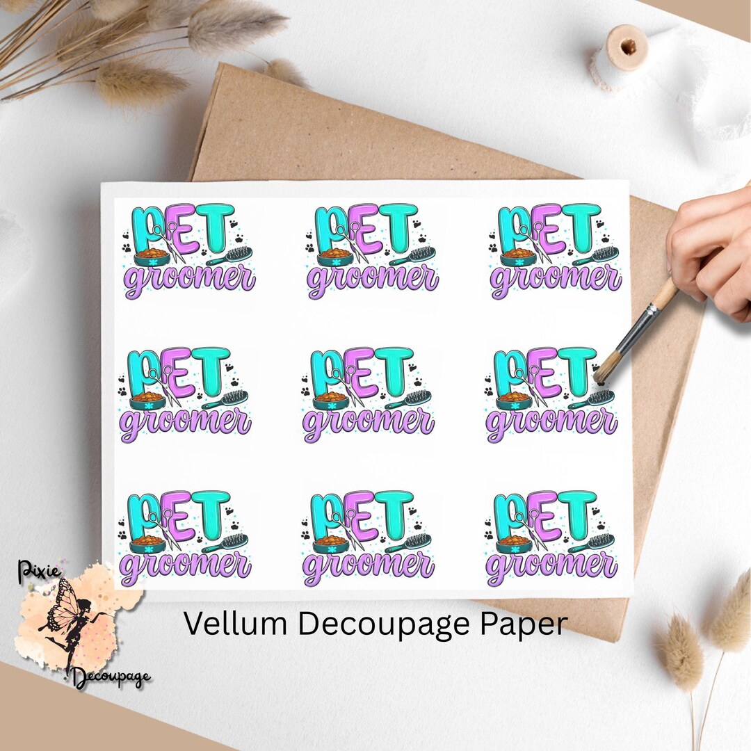 Pet Groomer 1, One Sheet Decoupage Paper US Letter Size - Etsy