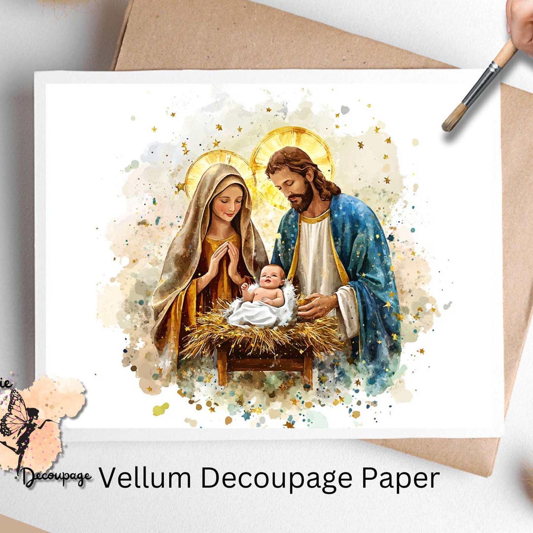 Manger Scene 1 Decoupage Paper US Letter Size, Shipped to You - Etsy