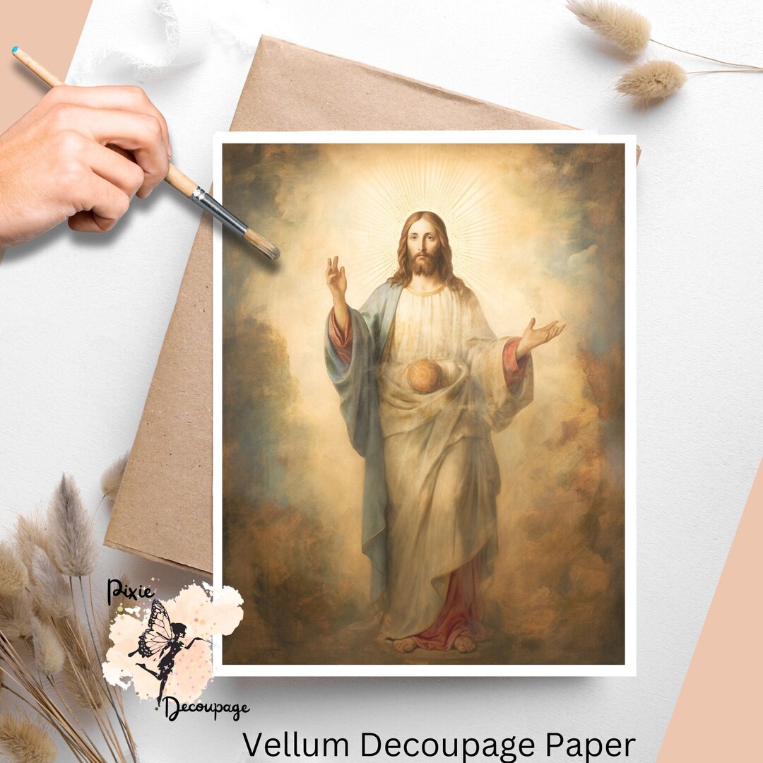 Jesus 1 Decoupage Paper US Letter Size Shipped to You - Etsy