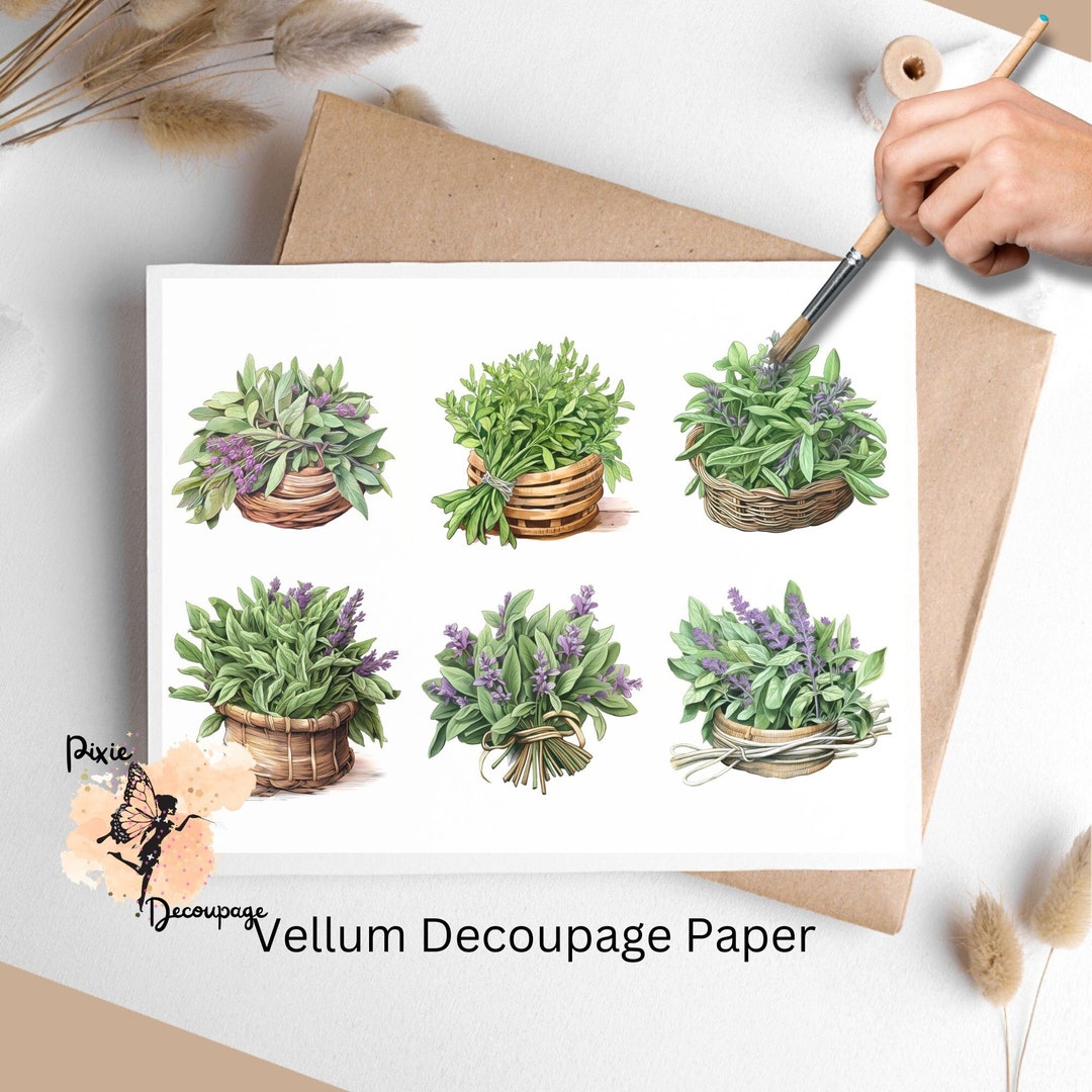 Sage Collage 2 Decoupage Paper US Letter Size Shipped to You - Etsy