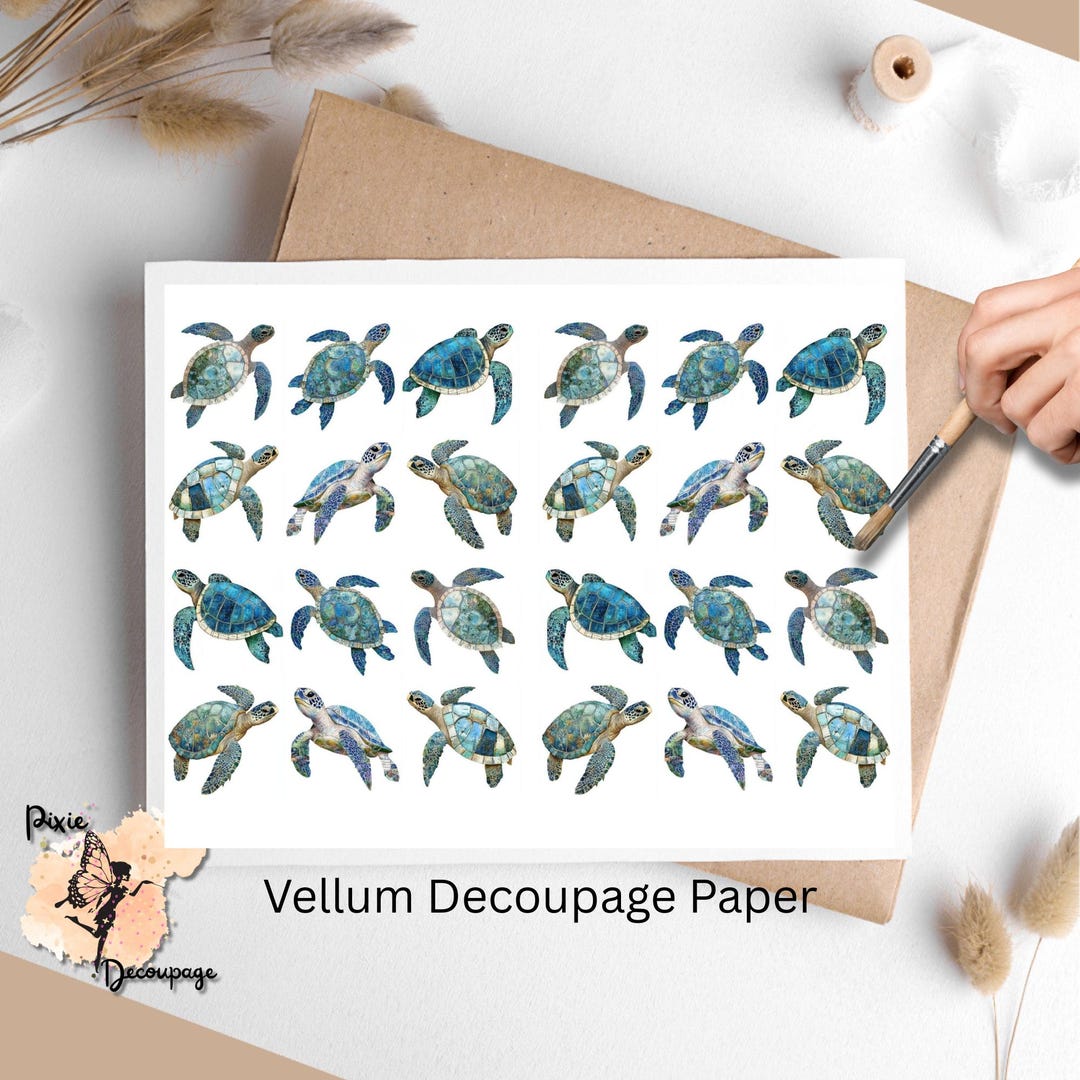 Sea Turtle 10, One Sheet Rice Paper US Letter Size - Etsy