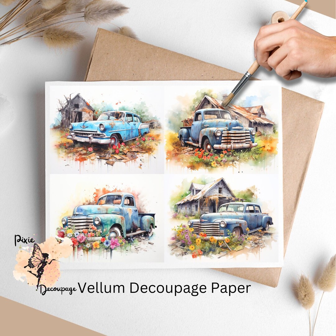 Old Timer on Farm Collage 2, Decoupage Paper US Letter Size, Shipped to You - Etsy