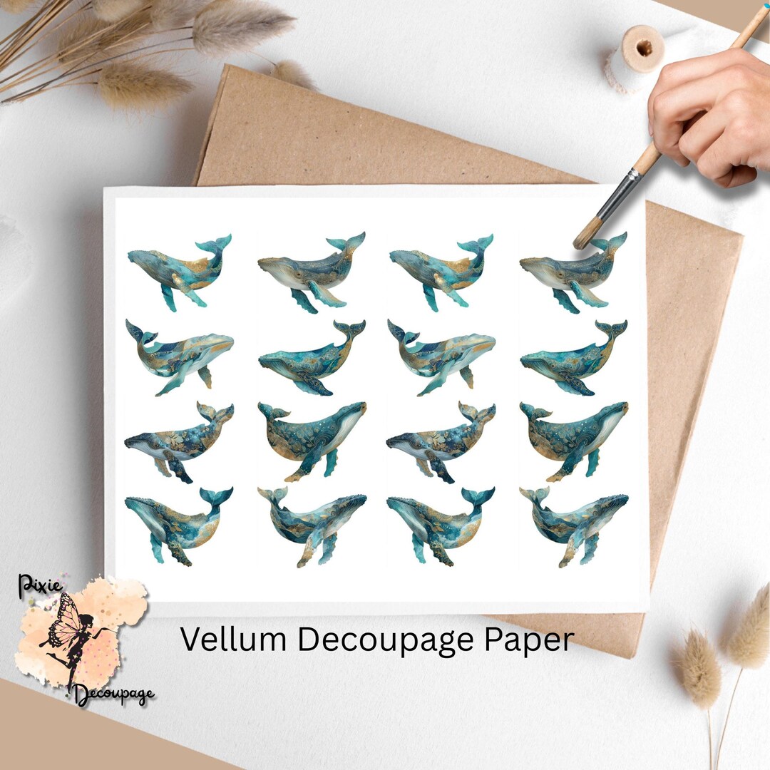 Humpback Whale 2, One Sheet Rice Paper US Letter Size - Etsy