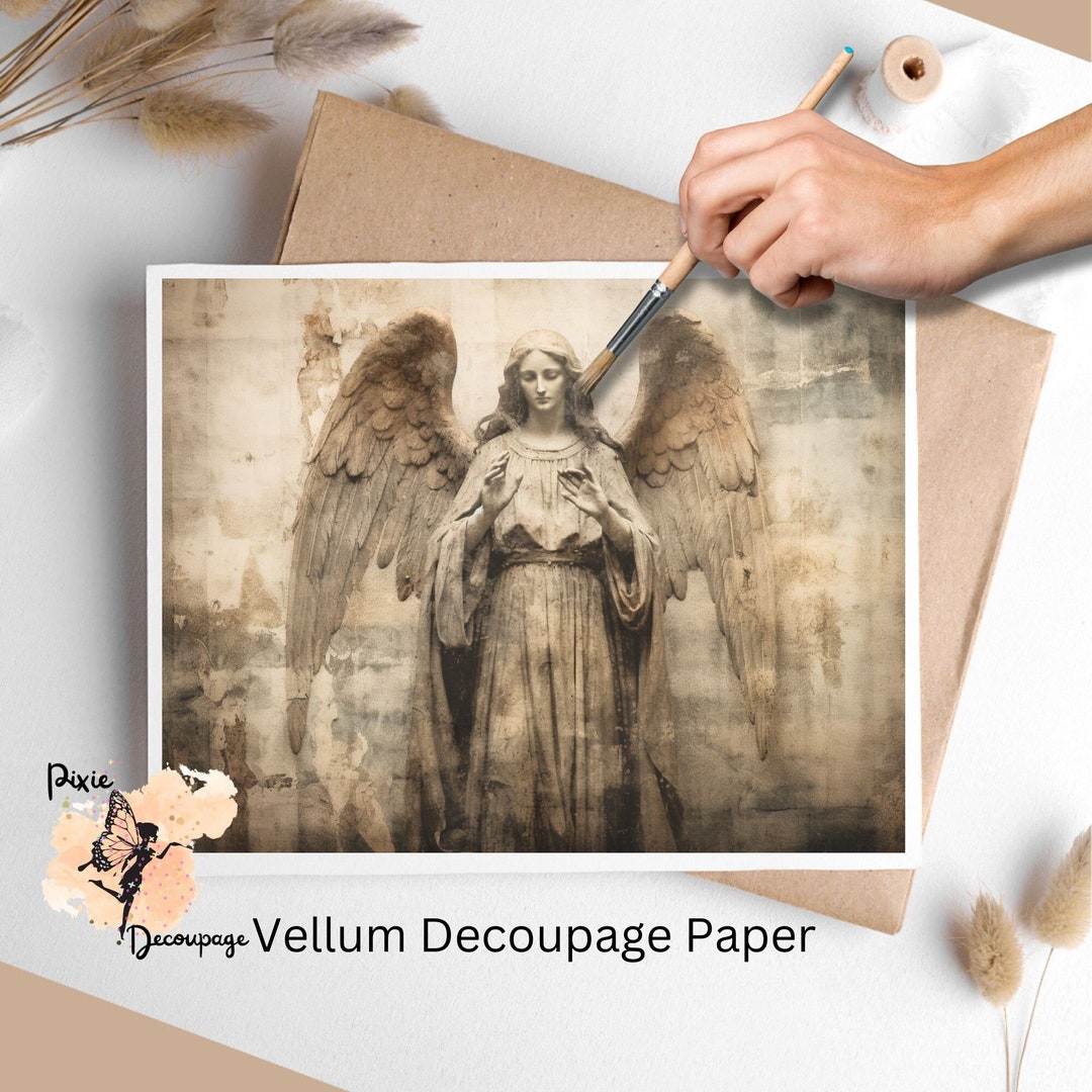 Stone Angel 4 Decoupage Paper US Letter Size, Shipped to You - Etsy