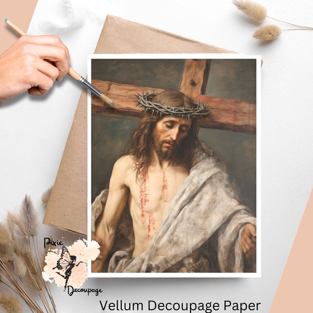 Jesus 5, Vellum Decoupage Paper US Letter Size, Shipped to You - Etsy