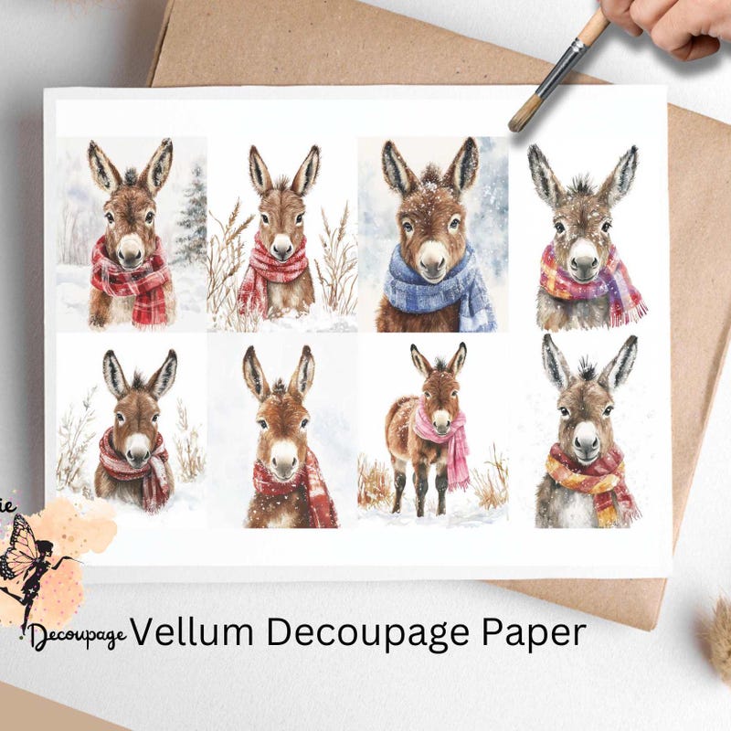 Donkey Decoupage Sheets - Etsy