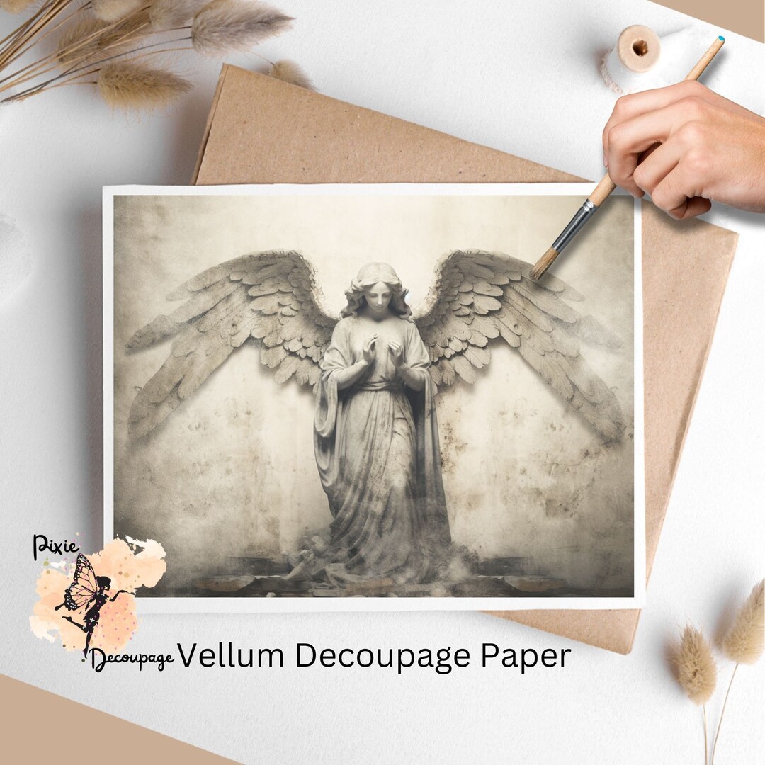 Stone Angel 7 Decoupage Paper US Letter Size, Shipped to You - Etsy