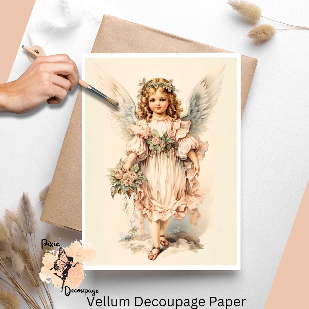 Angel 3 Decoupage Paper US Letter Size, Shipped to You - Etsy