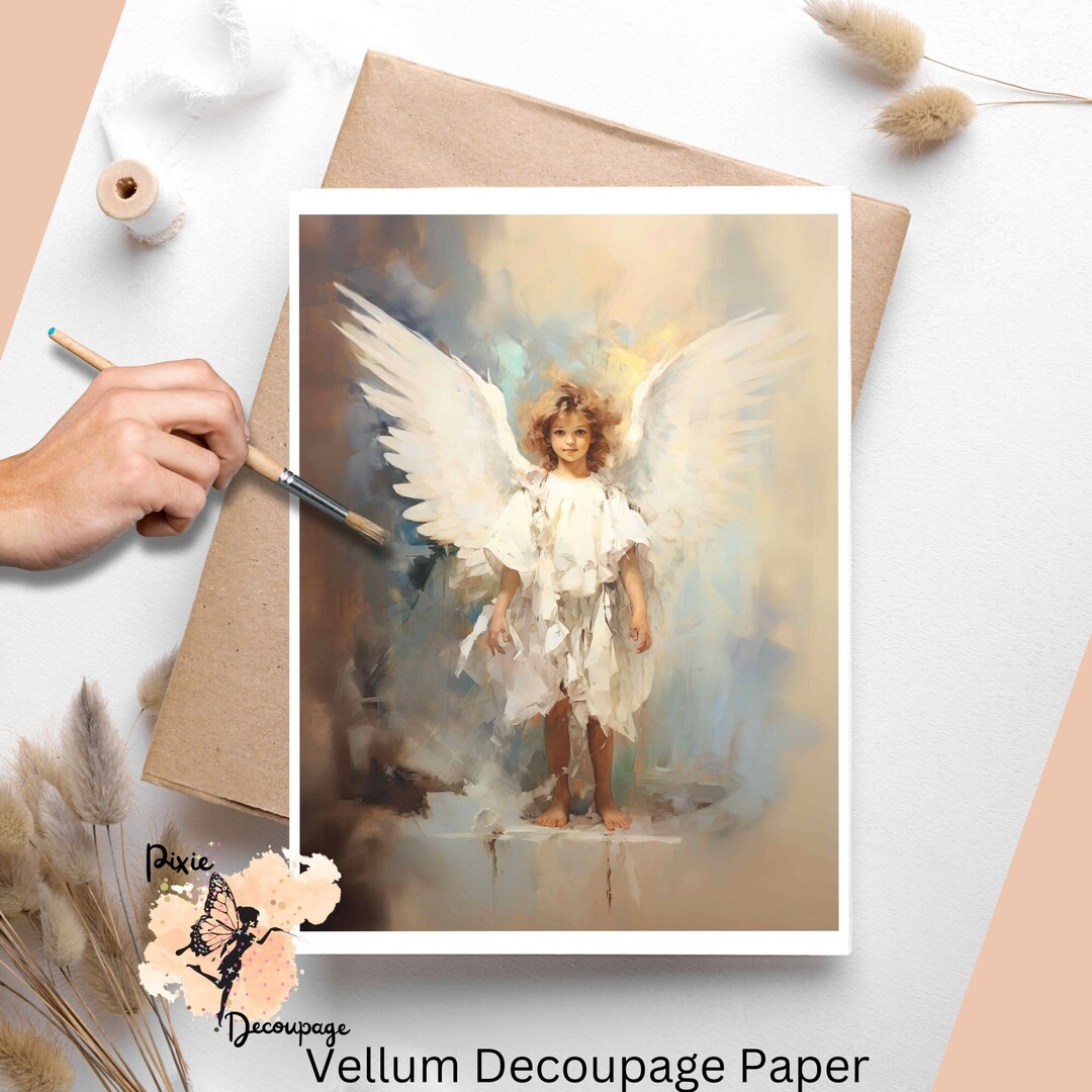 Angel 3 Decoupage Paper US Letter Size, Shipped to You - Etsy