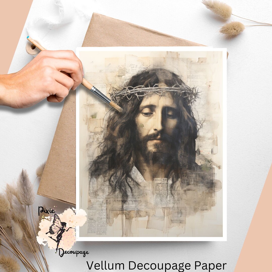 Jesus 8, Vellum Decoupage Paper US Letter Size, Shipped to You - Etsy