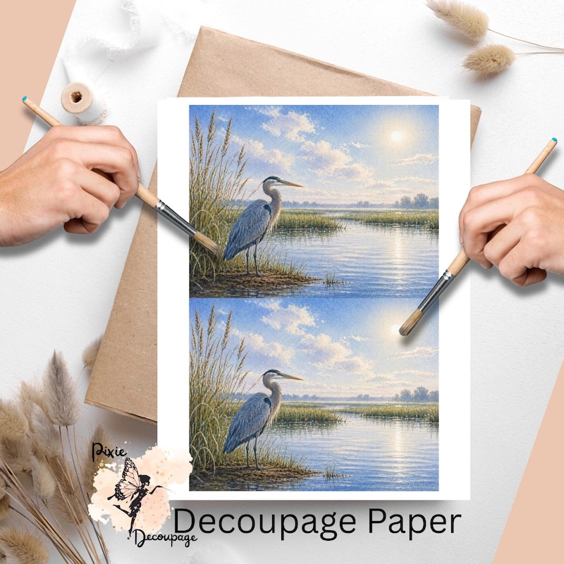 Blue Heron Painting - Etsy