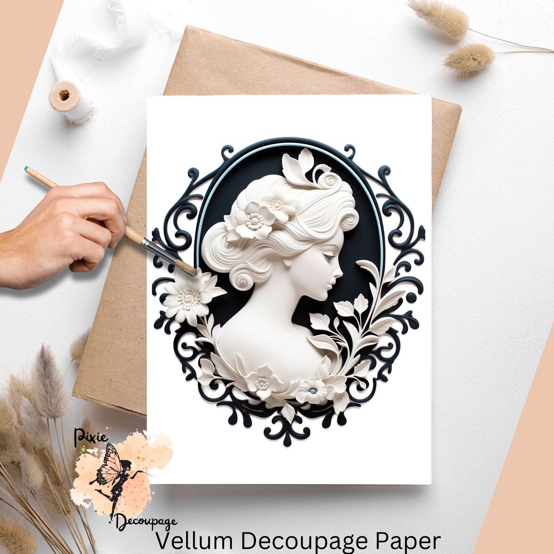 Cameo 1 Decoupage Paper US Letter Size, Shipped to You - Etsy