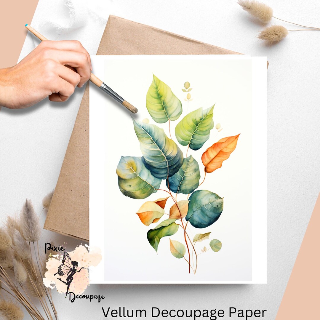 Botanical 3 Decoupage Paper US Letter Size, Shipped to You - Etsy