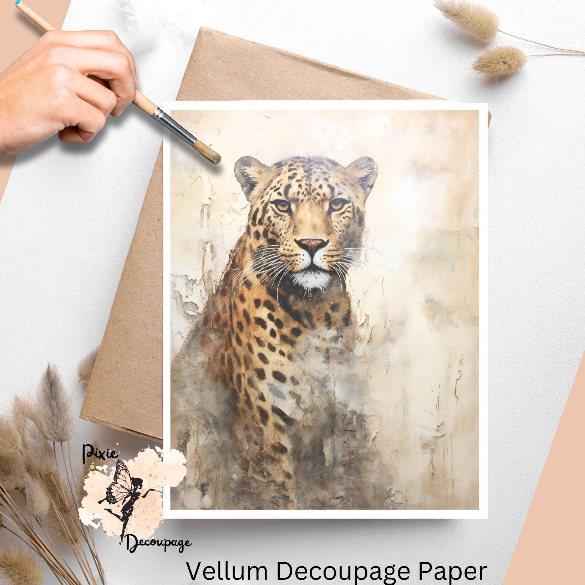 Leopard 6, Decoupage Paper US Letter Size, Shipped to You - Etsy
