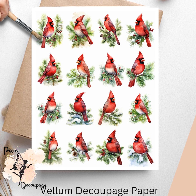 Cardinal Napkin Paper - Etsy