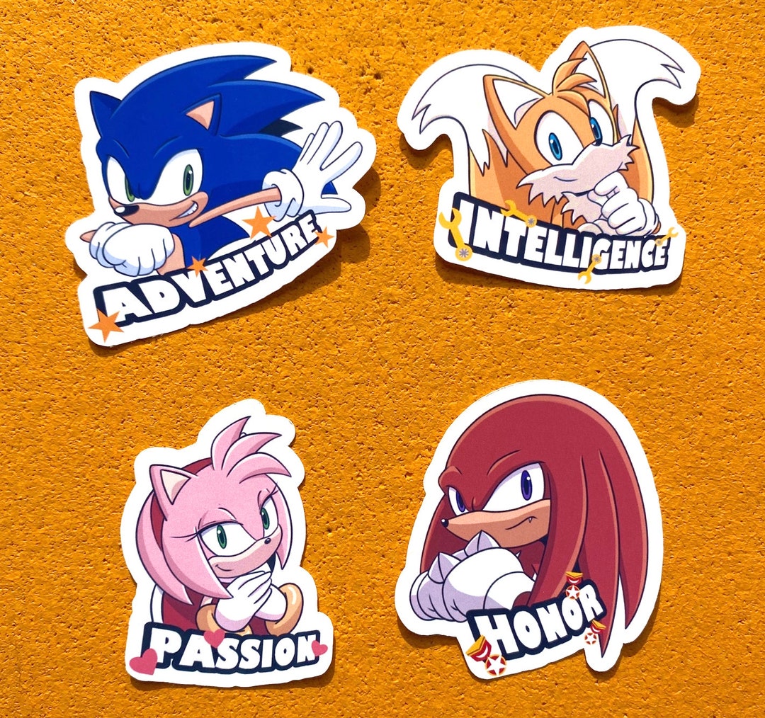 Sonic Frontier Inspired Stickers (sonic, Tails, Knuckles, Amy) - Etsy
