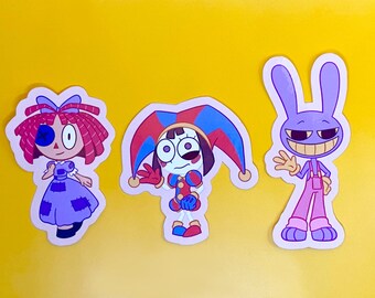 The Amazing Digital Circus Stickers pomni, Jax, and Ragatha - Etsy