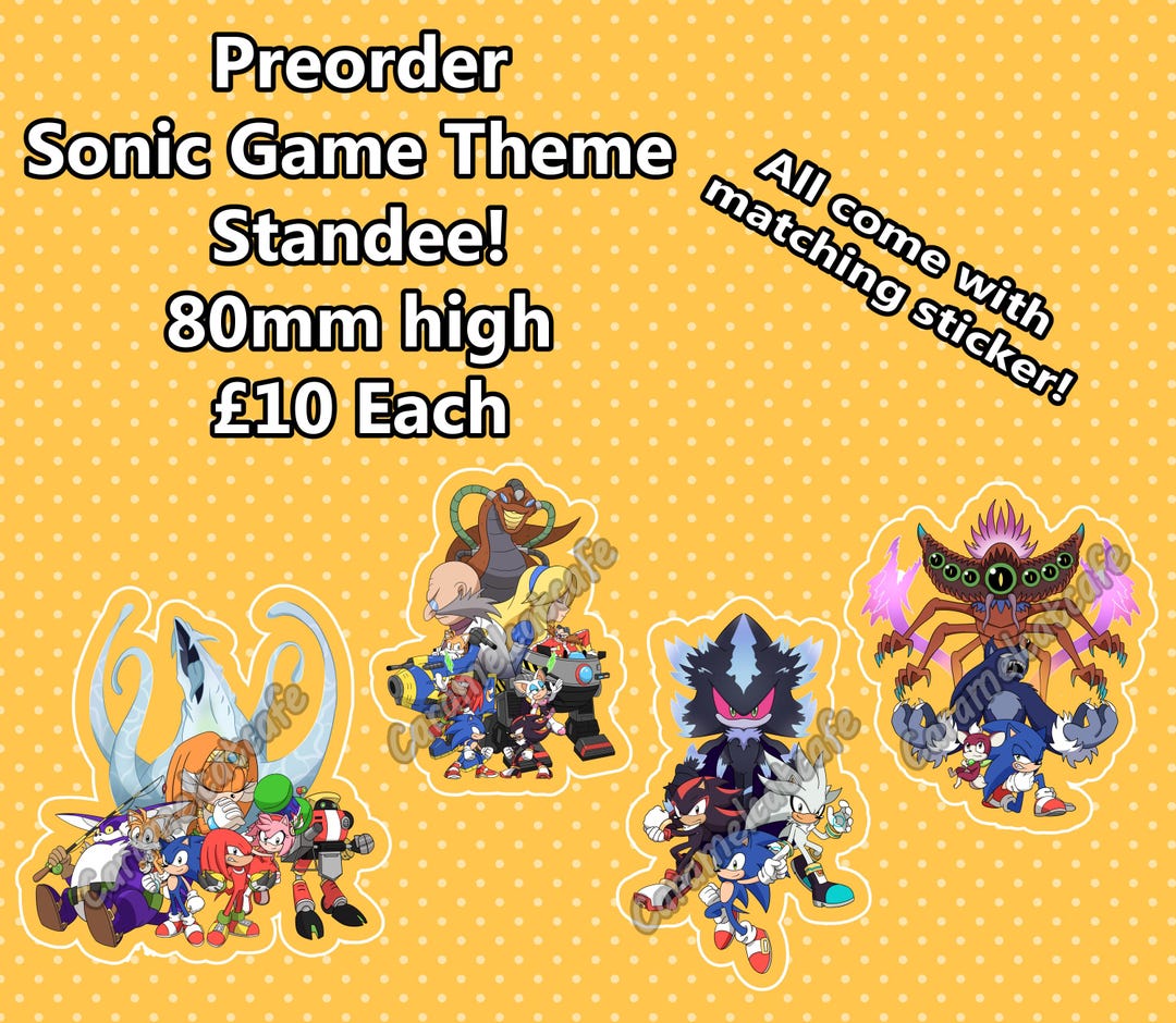 Preorder Sonic Game Theme Standee Preorders End 7th November - Etsy