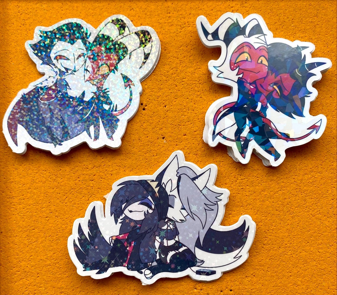 Helluva Boss Stickers plain or Glitter - Etsy UK