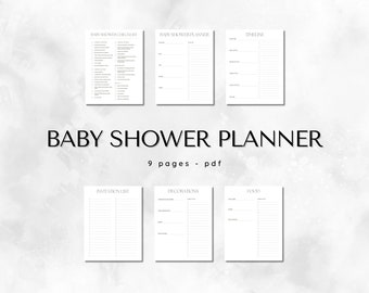 Ultimate Baby Shower Printable Planner With Baby Registing, Baby Shower ...