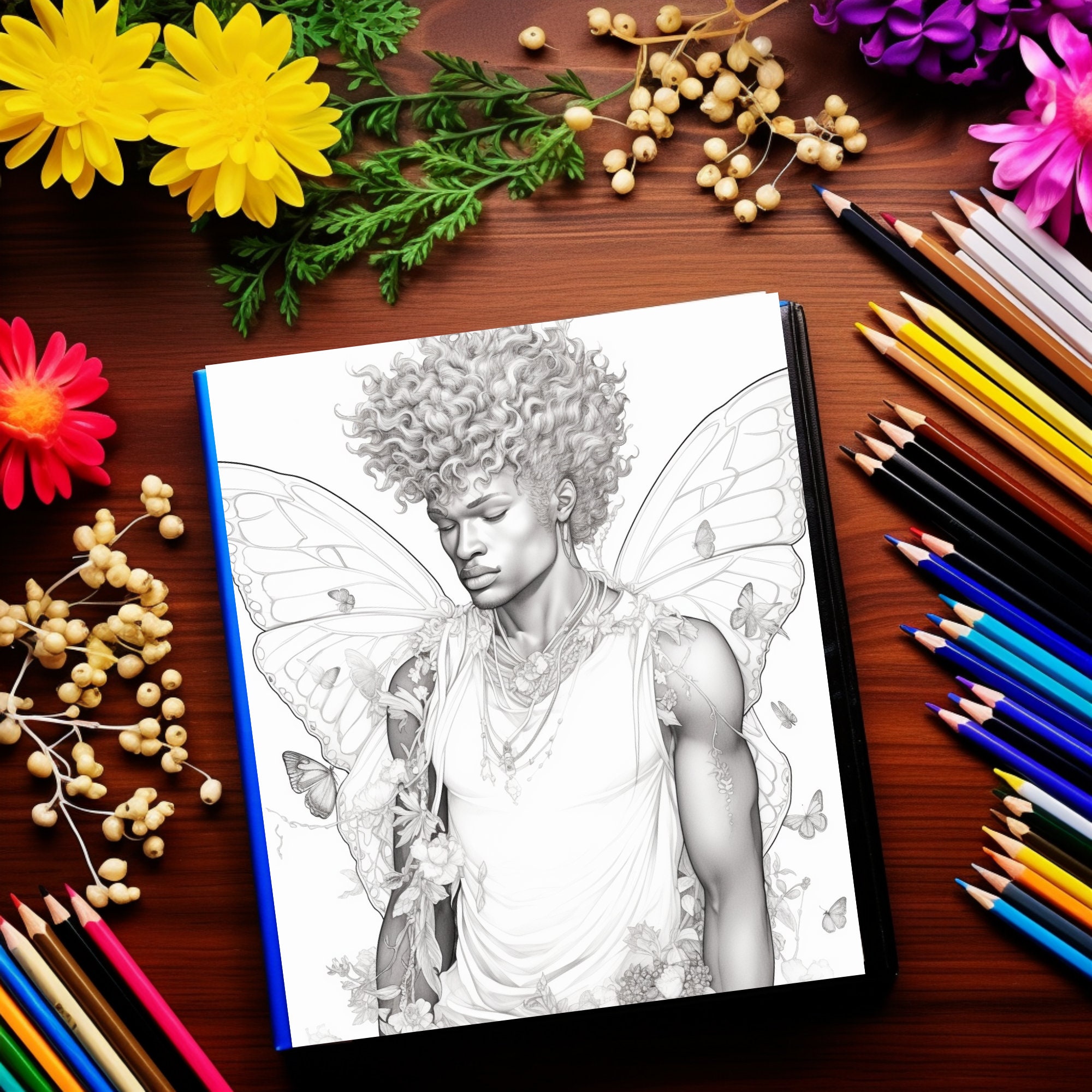 50 Fantasy Coloring Pages | African American Fantasy | Adult Coloring ...