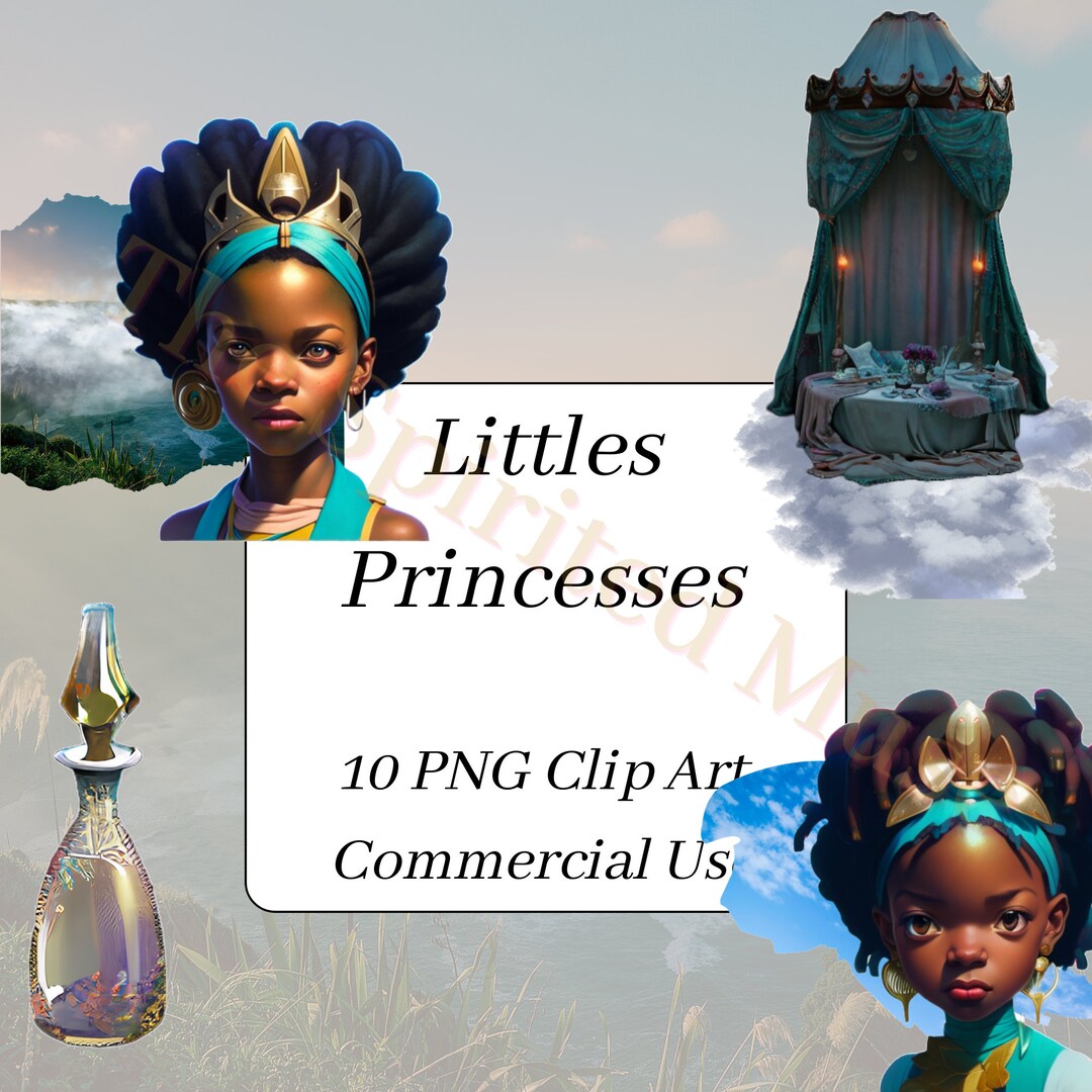 Little Princess PNG Clipart| Black Girl PNG Clipart| Black Princess ...