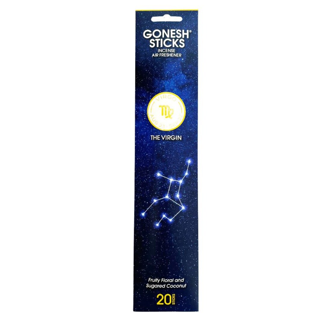 GONESH ZODIAC – Virgo | Bamboo Incense, 20 Sticks (fruity Florals ...