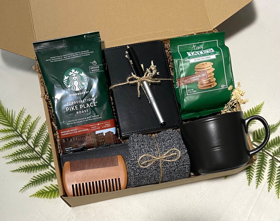Gift Box for Guys, Men’s Coffee Gift Basket, Men’s Gift Box, Men’s Spa ...