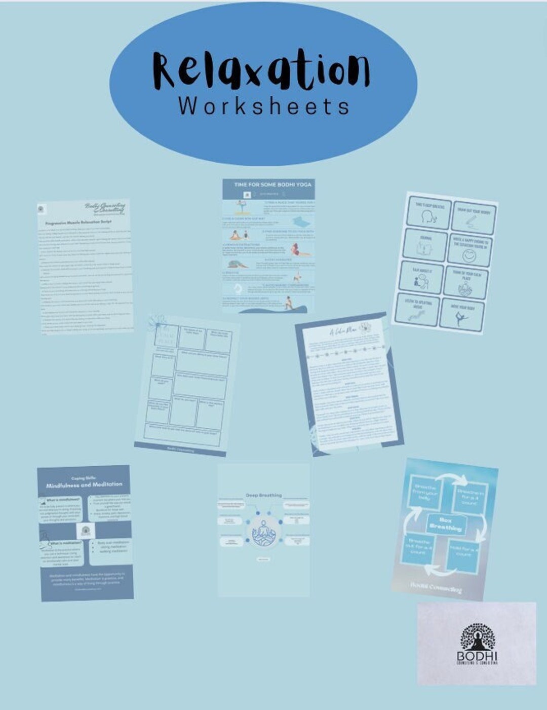 Instant Digital Download Relaxation Worksheets - Etsy