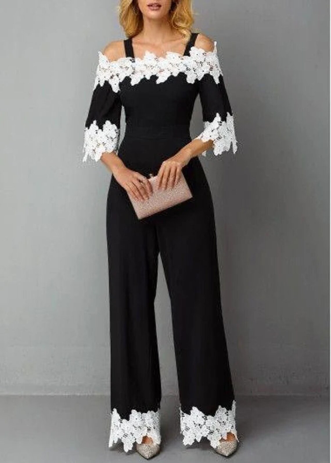 Black Jumpsuit, Casual Black Jumpsuit, Prom Jumpsuit, Bridal Party ...