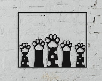 Metal Dog Paw Wall Art - Etsy