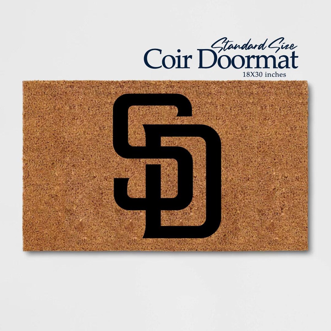 SD Coir Doormat / San Diego / Padres / Welcome Mat / Porch Decor ...