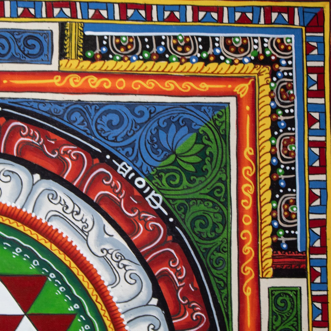Sri Yantra Mandala Thangka Painting | Hand-painted Sacred Geometry Art ...