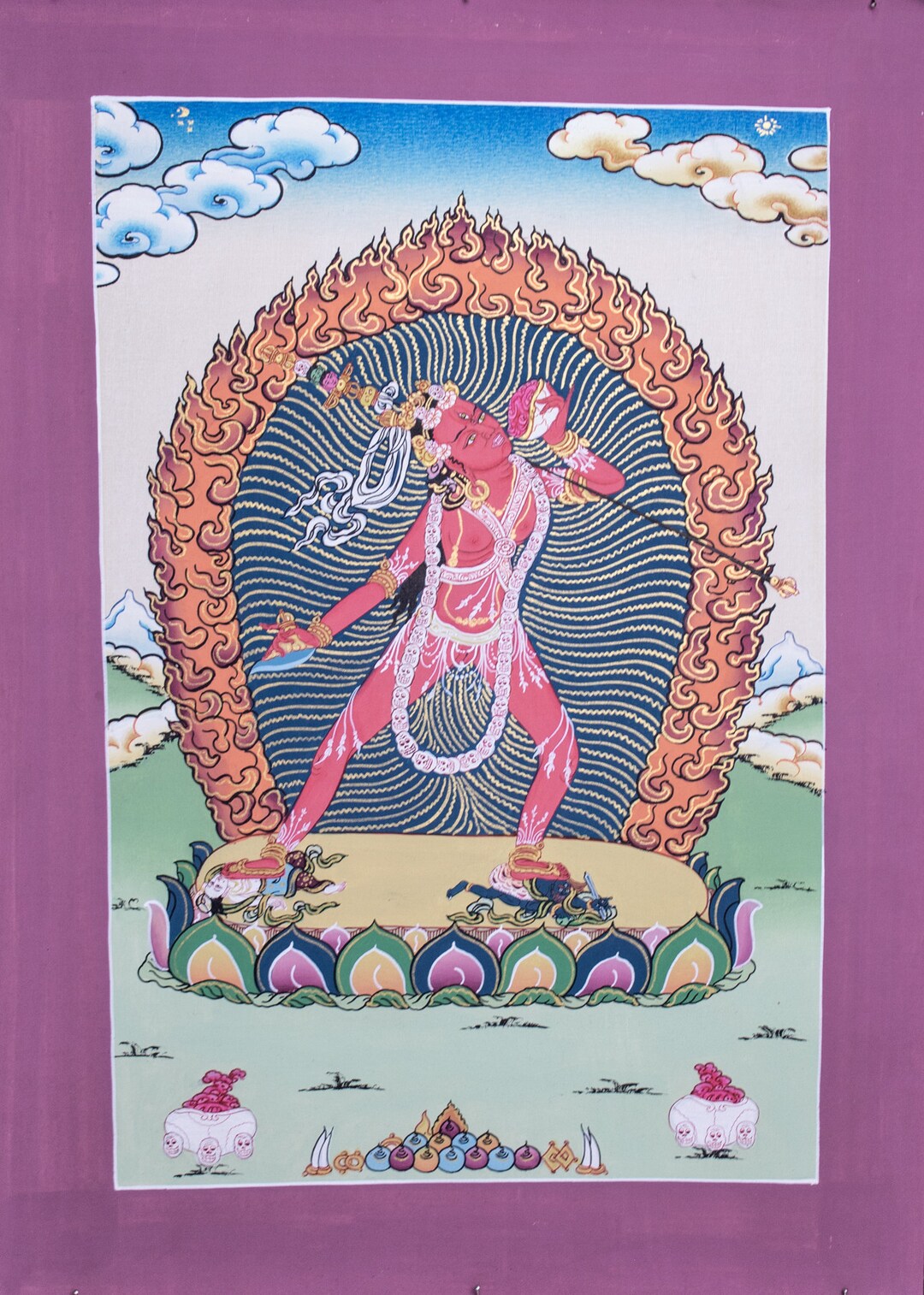 Vajrayogini Thangka Painting Hand-painted Tibetan Art Gilded Tantric ...