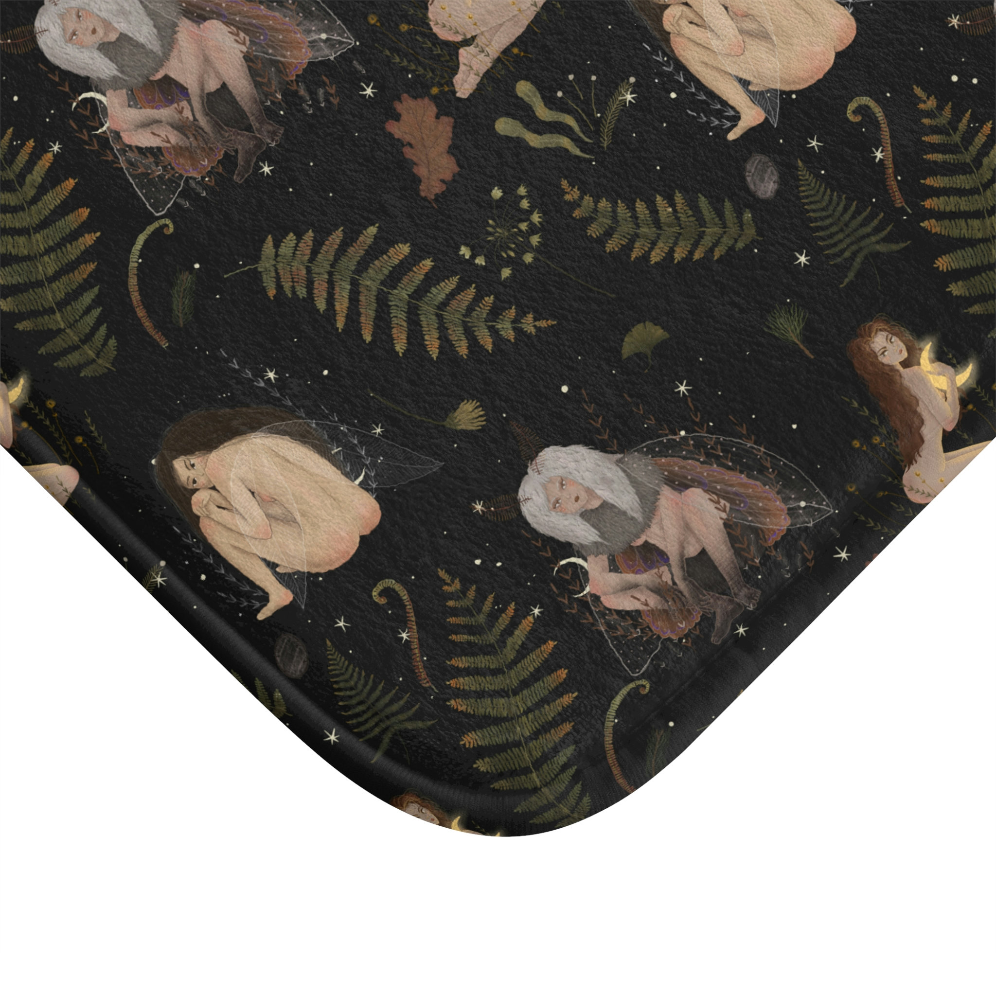 Dark Cottagecore Fairy Bath Mat, Dark Academia Botanical Bathroom ...