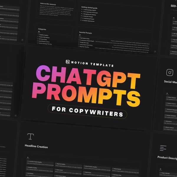 Chatgpt Notion Template - Etsy