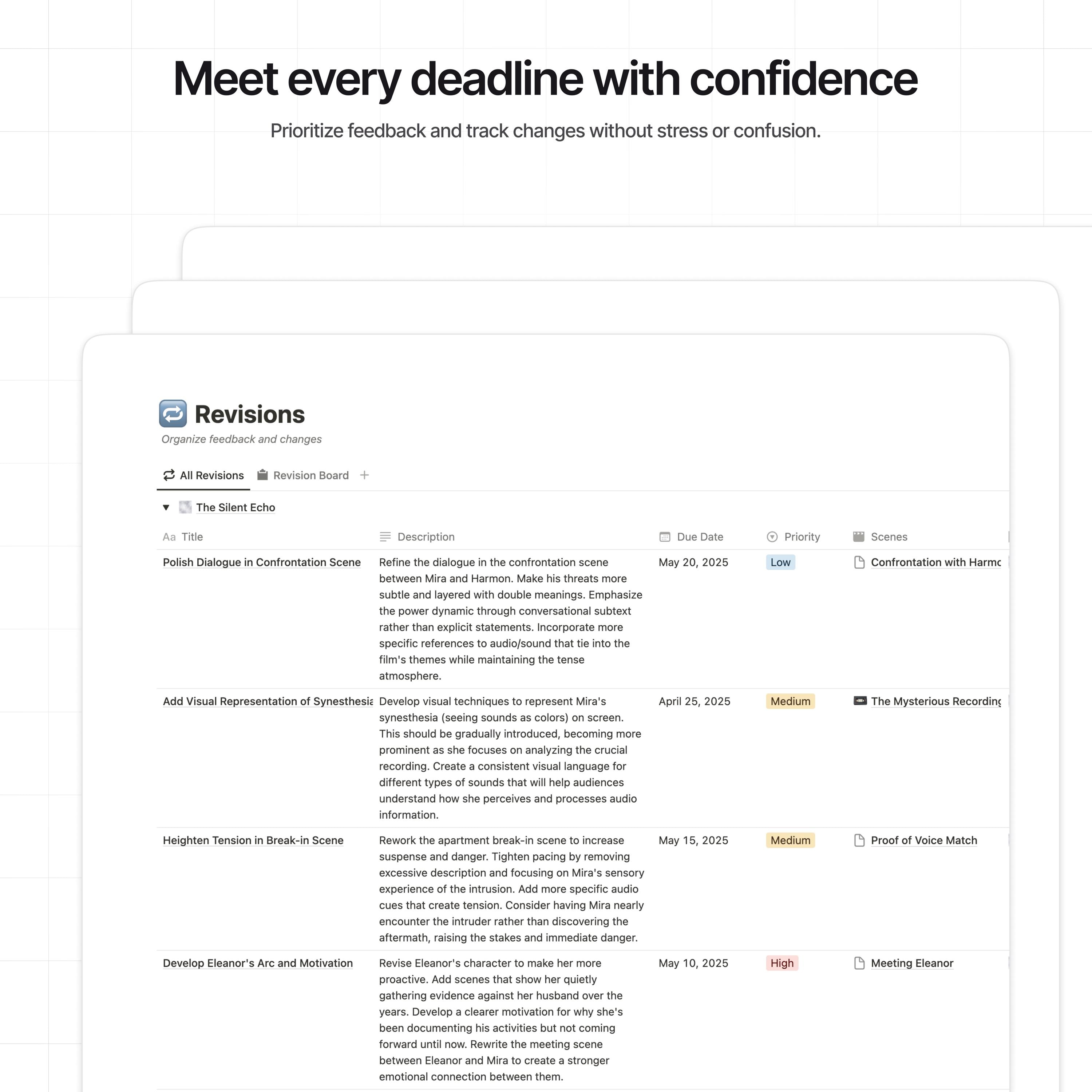 Script Studio Pro Notion Template | Professional Screenplay Outline ...