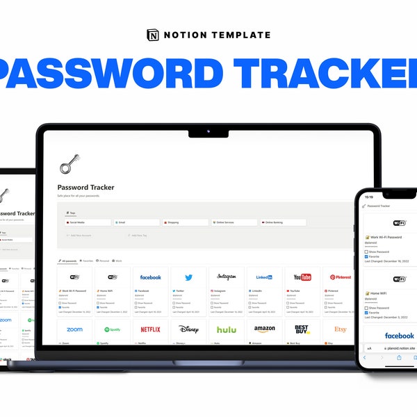 Password Tracker - Etsy
