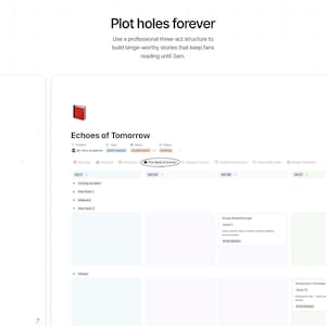Fanfiction Planner | Notion Template, Character & Canon Tracker - Etsy