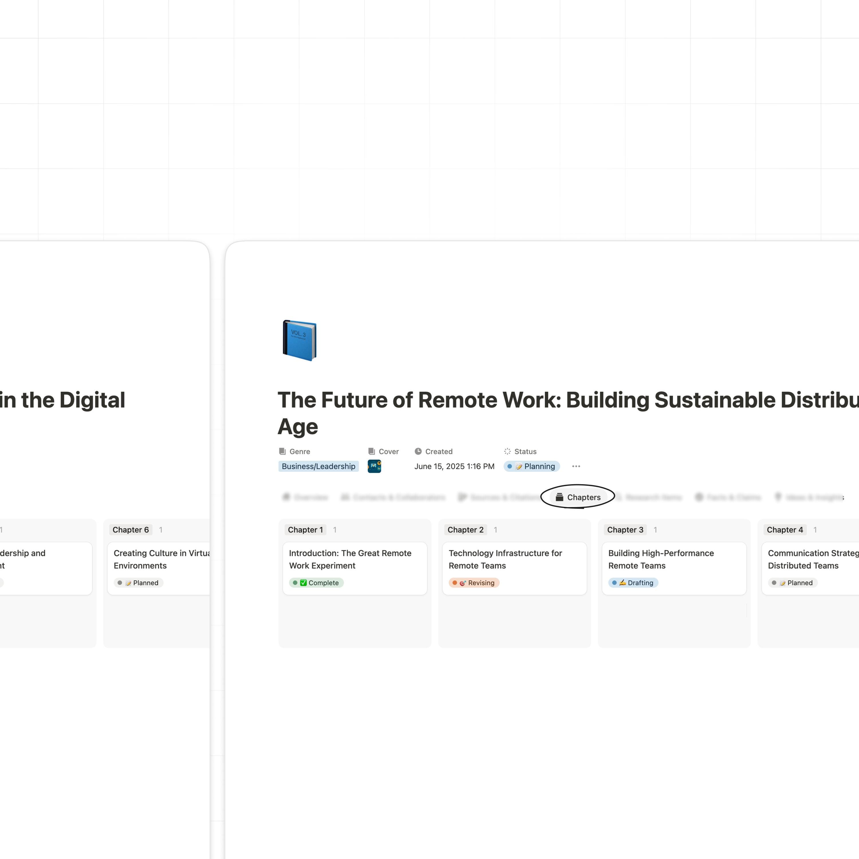 Non-fiction Book Planner Notion Template | Research-to-publication ...