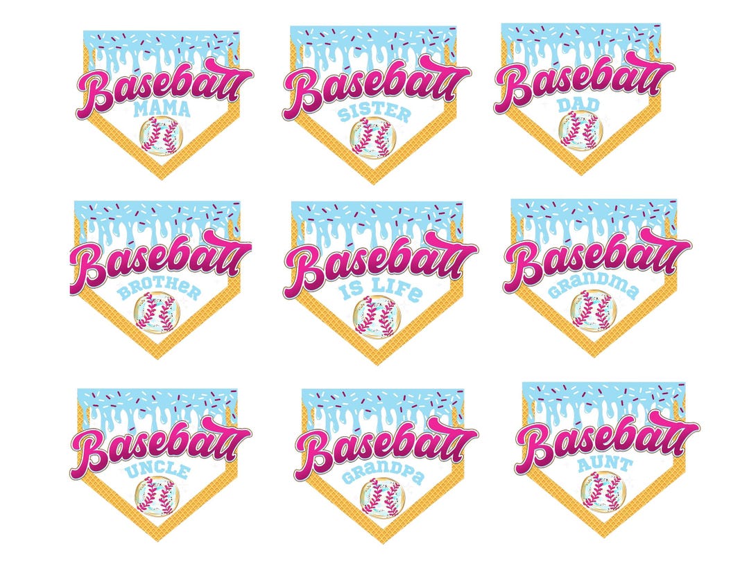 Baseball Mom Family PNG - Etsy