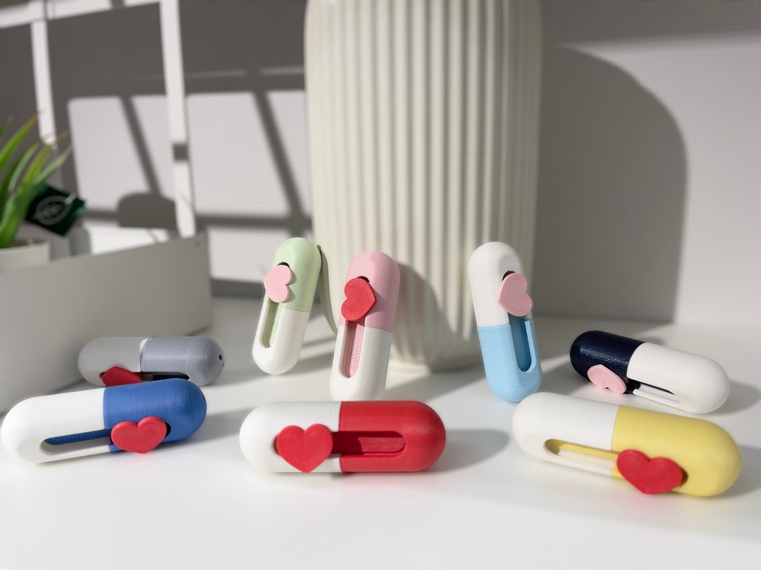 Cute Pill 3D Printed Magnetic Slider Haptic Fidget - Etsy