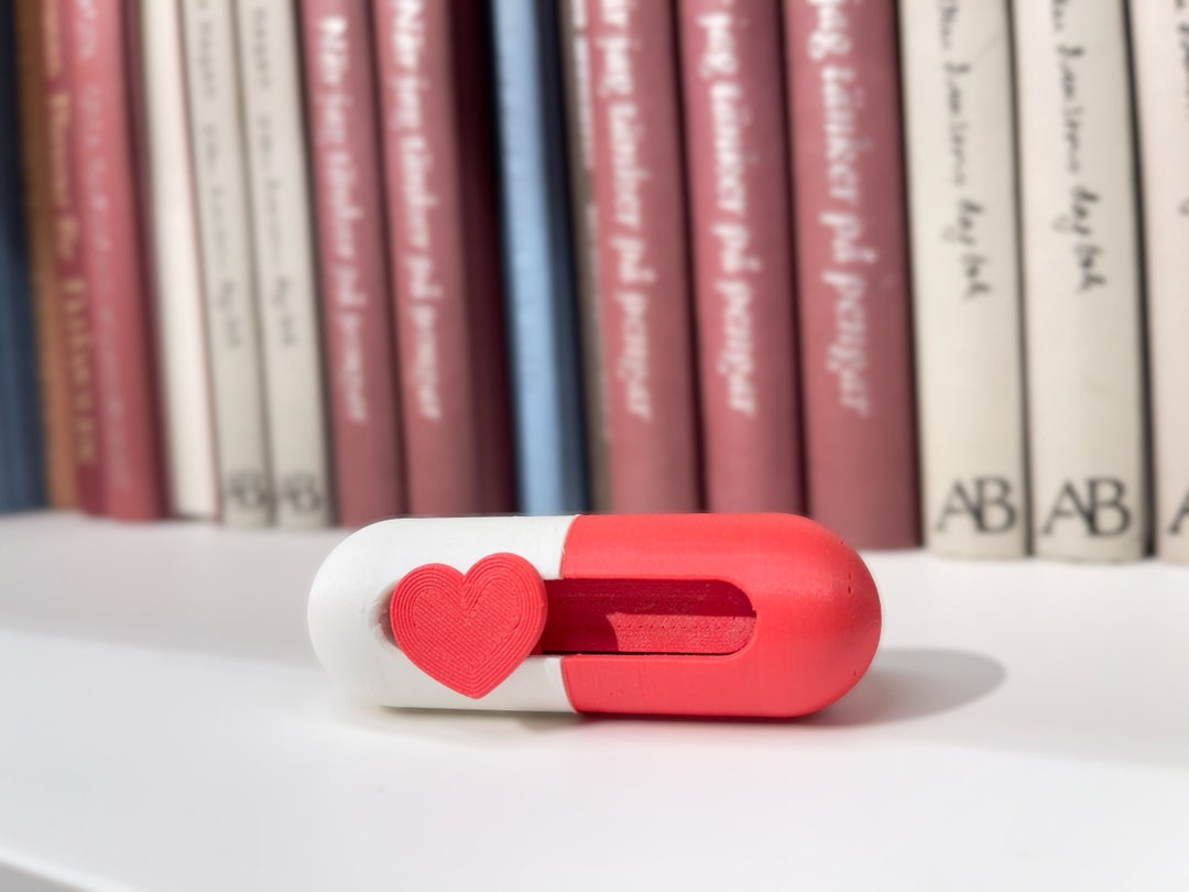 Love Pill 3D Printed, Magnetic Slider, Haptic Fidget, Sensory Fidget ...
