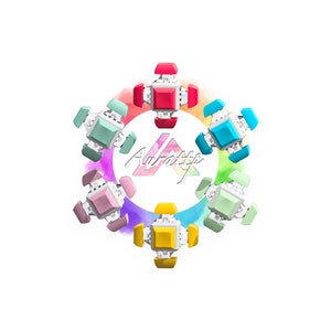 4 Keys Mechanical Keyboard Square Fidget Toy 3D Printed Fidget Toy ...