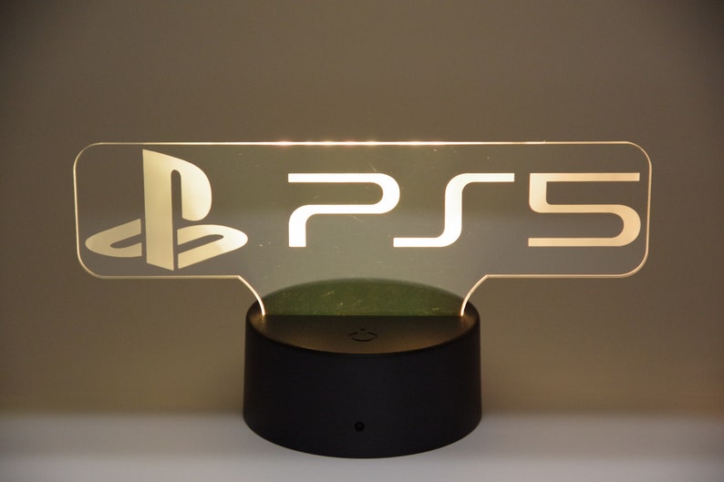 PS5 Playstation LED Edge Lit Light up Sign W/ 16 Color Base & Remote - Etsy