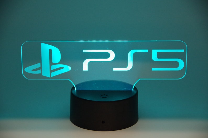 PS5 Playstation LED Edge Lit Light up Sign W/ 16 Color Base & Remote - Etsy