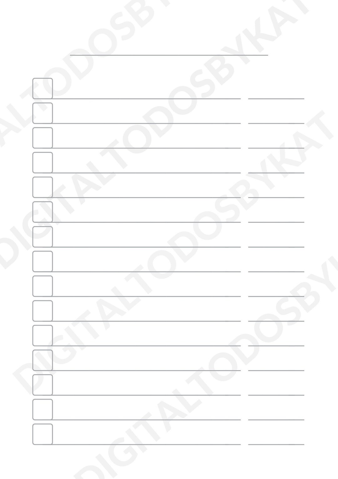 Check List - Minimalistic, White or Black - Etsy