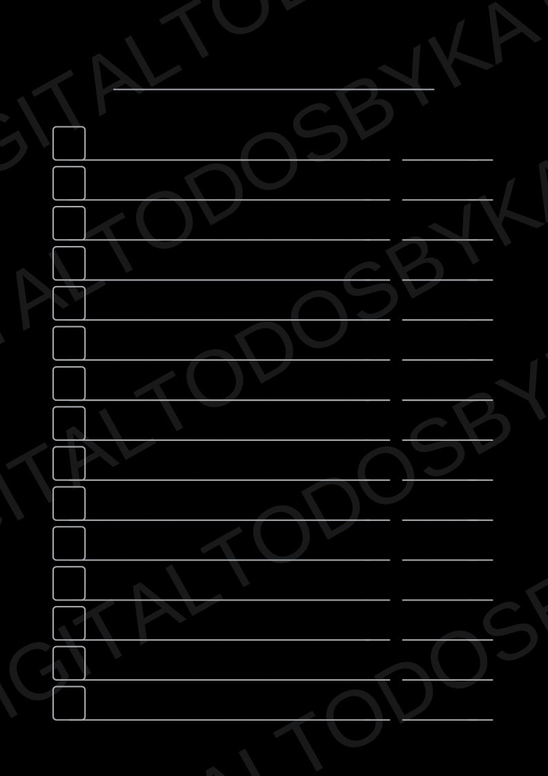 Check List - Minimalistic, White or Black - Etsy